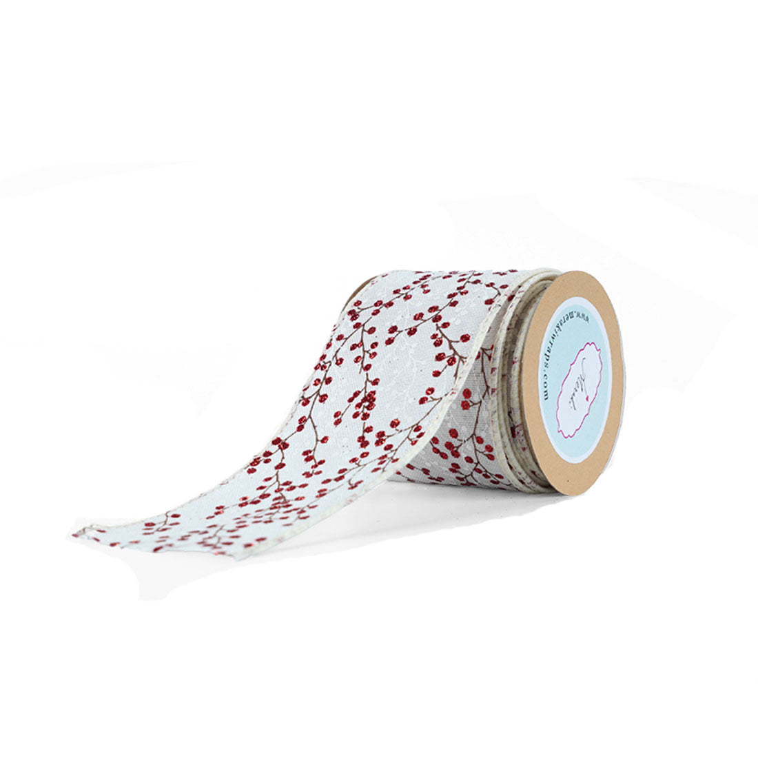 White and Red Berries Christmas ribbon – Meraki Wraps