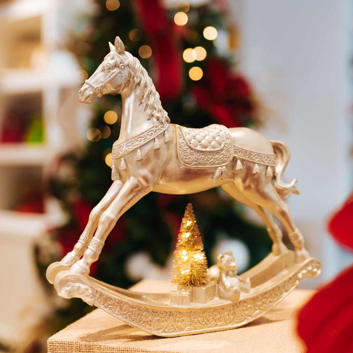 Gold Rocking Horse with LED light – Meraki Wraps