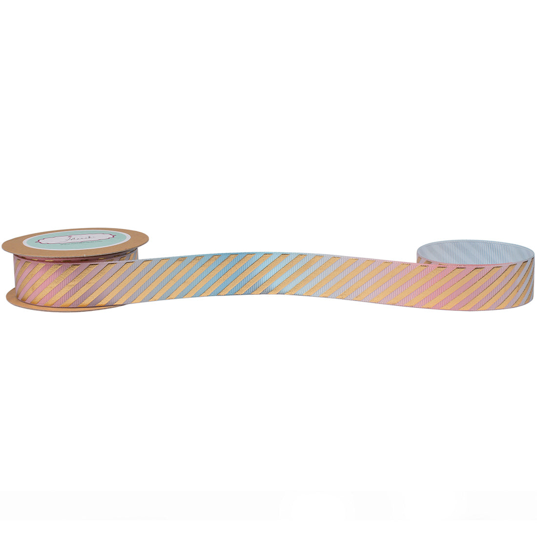Rainbow Grosgrain with gold diagonal stripes – Meraki Wraps